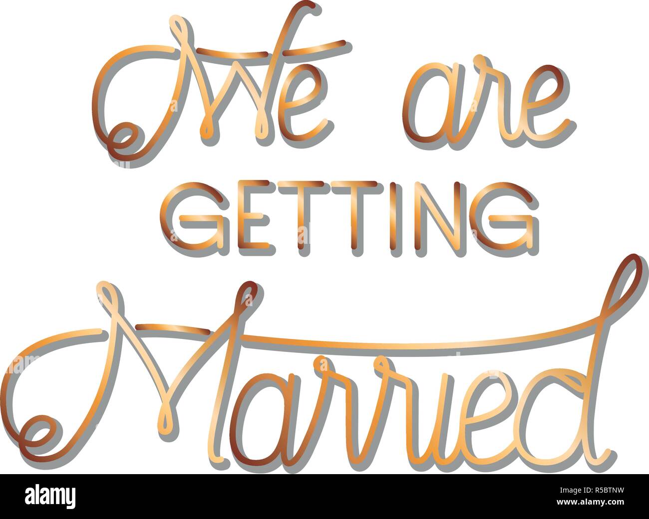 we are getting married label isolated icon Stock Vector Image & Art - Alamy