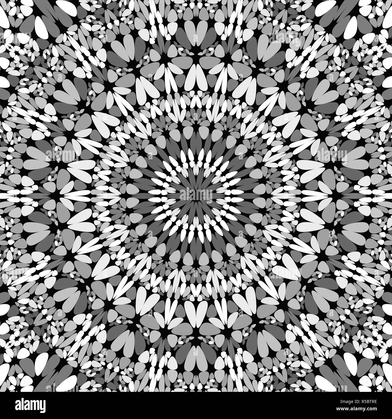 Grey abstract gravel mosaic mandala wallpaper - vector graphic design ...