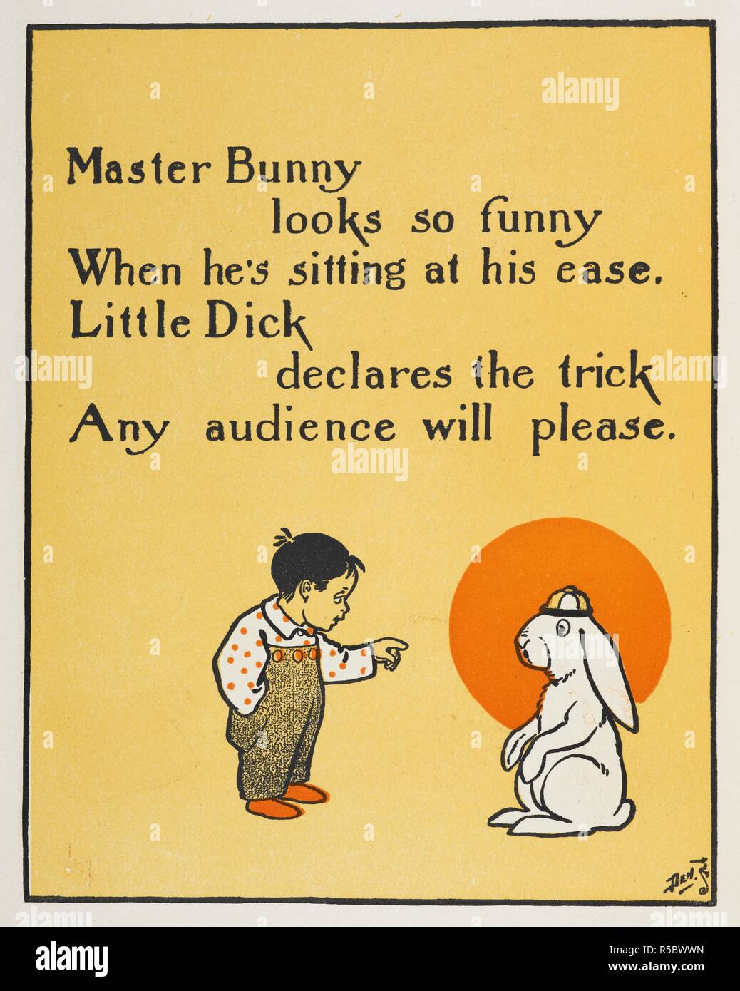 A little boy and a bunny. Colour illustration for a children's book ...