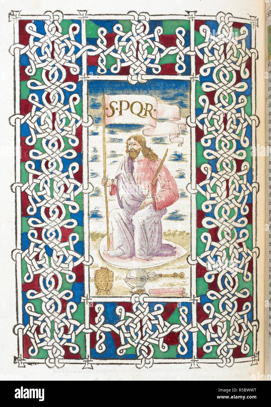 Border and drawing showing Scipio Africano Emiliano. Publius Cornelius ...