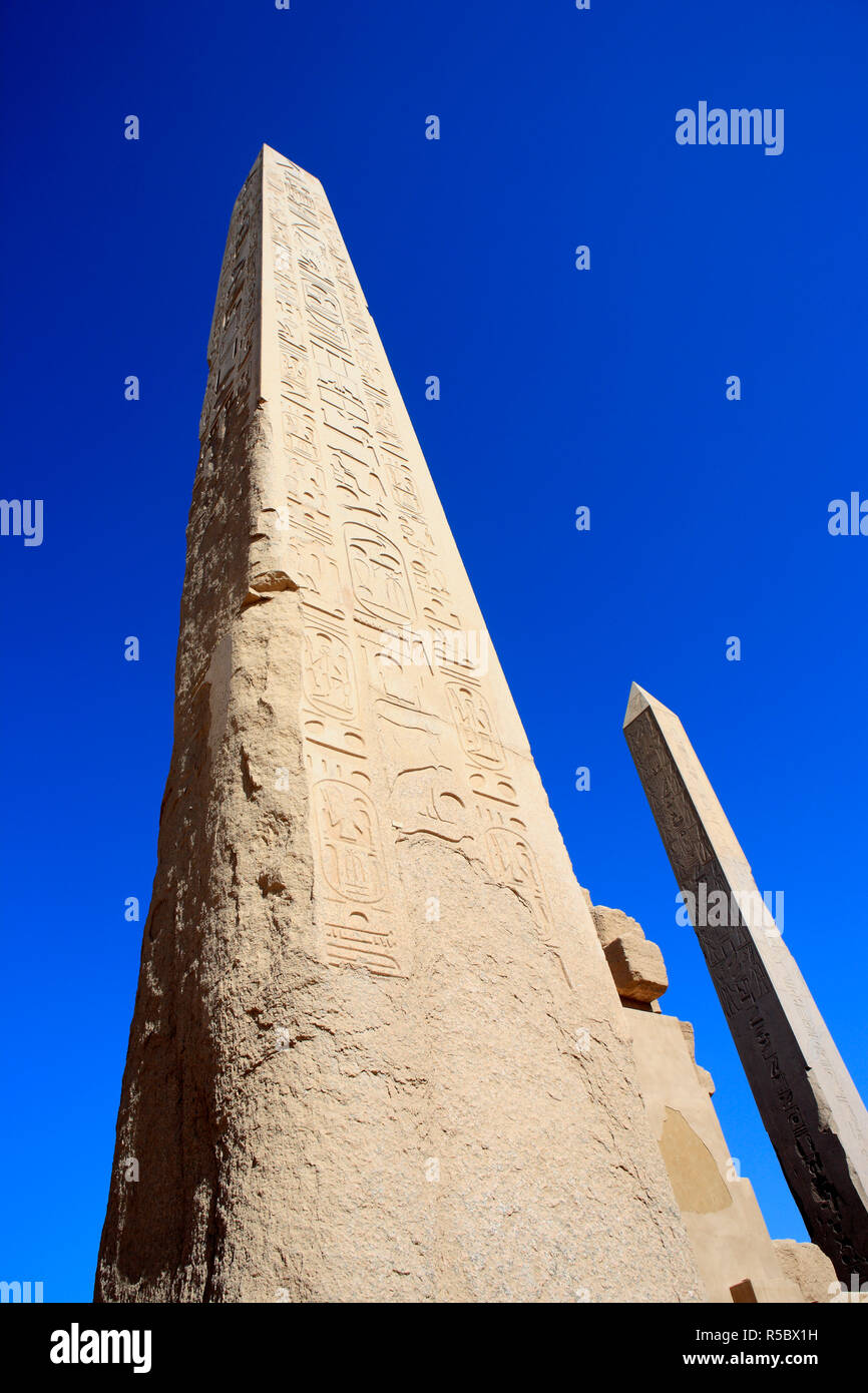 Obelisk, Amun-Re temple, Karnak, Egypt Stock Photo - Alamy