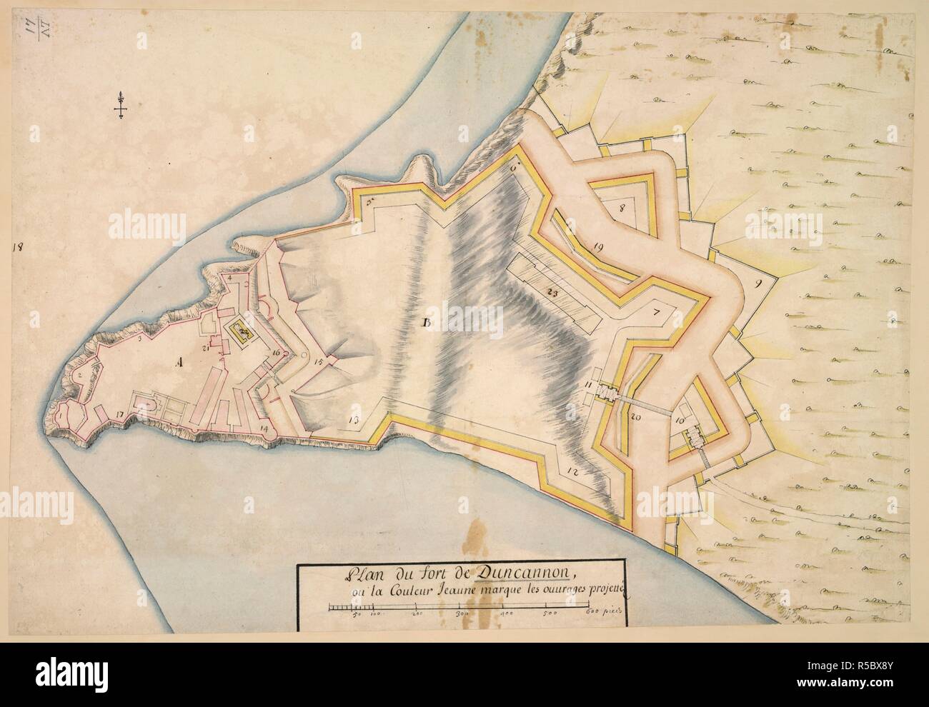 A plan of the fort of Duncannon. A pencilled plan of the fort of ...