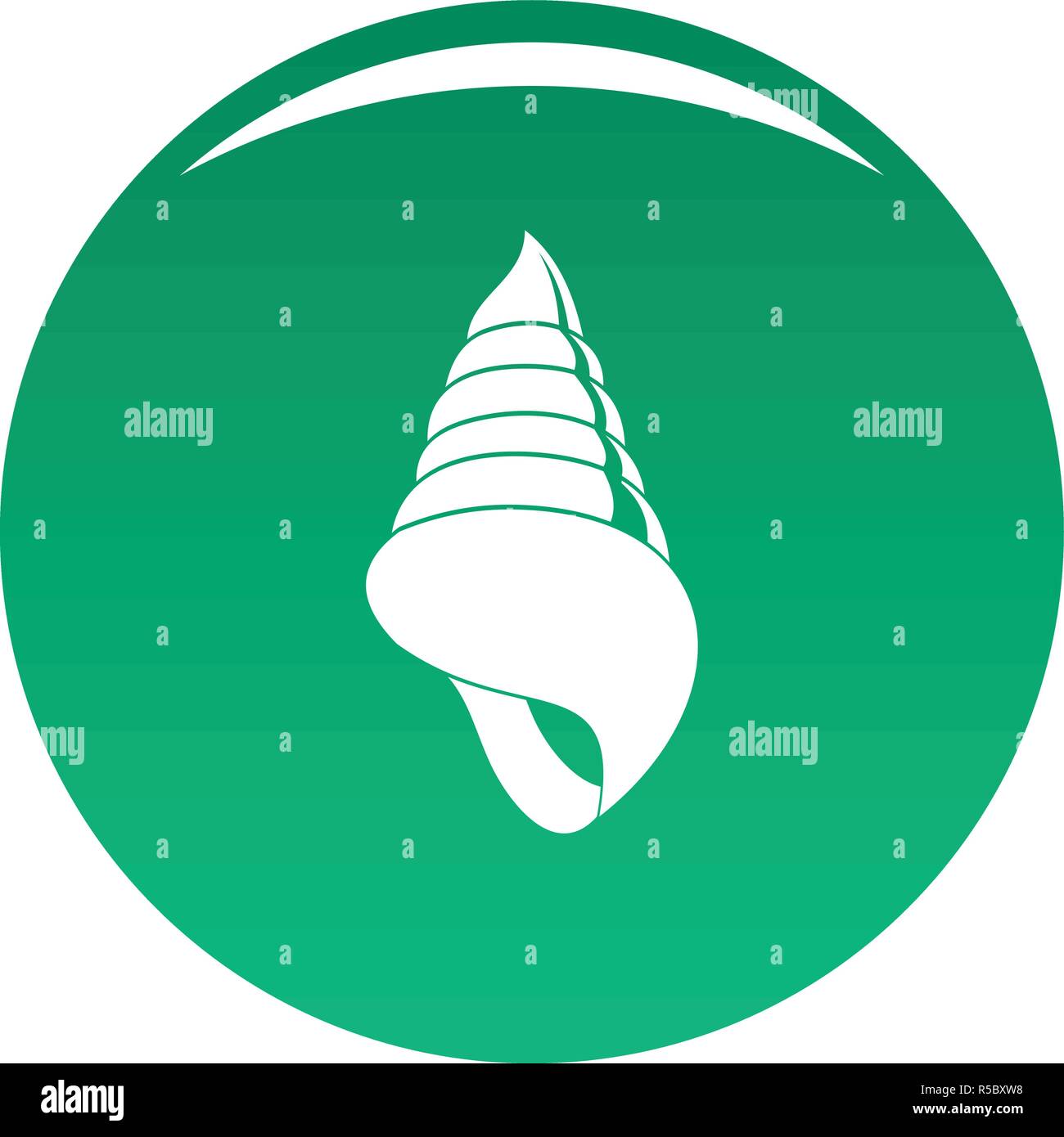 Spiral shell icon. Simple illustration of spiral shell vector icon for any design green Stock ...