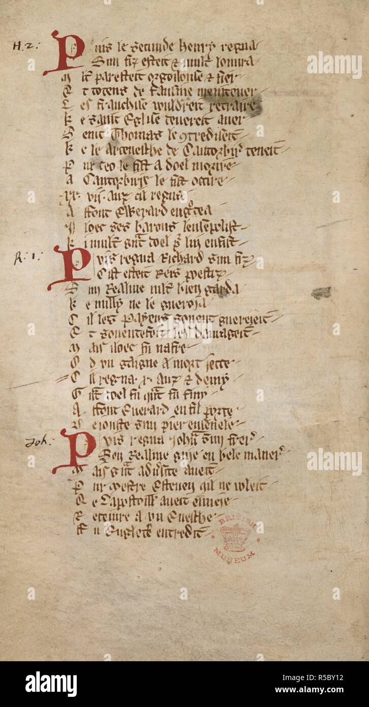 The verse chronicle of Master Wace. ROMANCES in French verse ... 14th ...