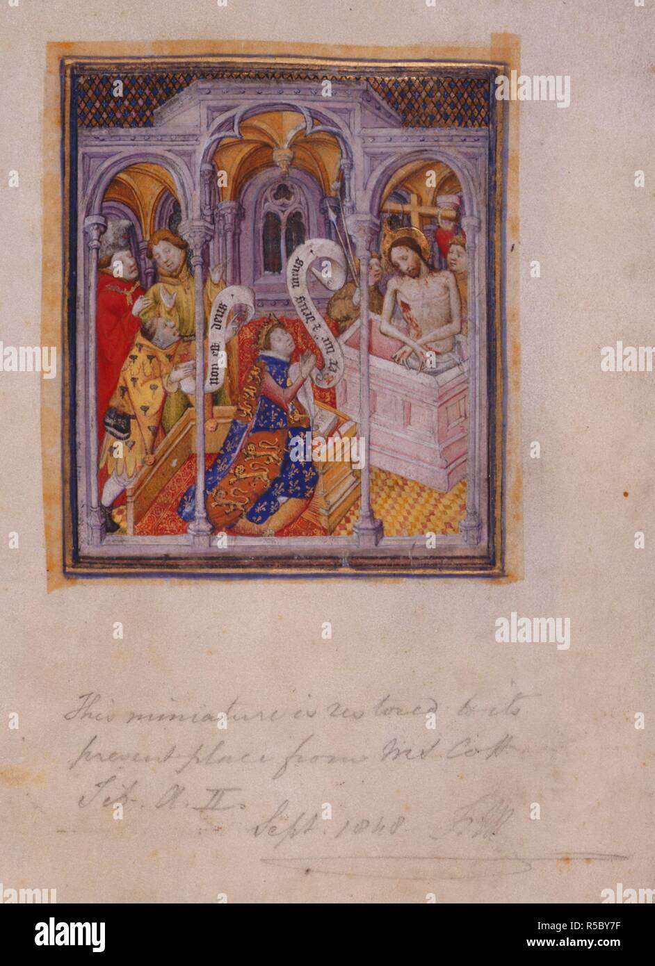 Psalm 52: The young prince praying before Christ as Vir Dolorum ...