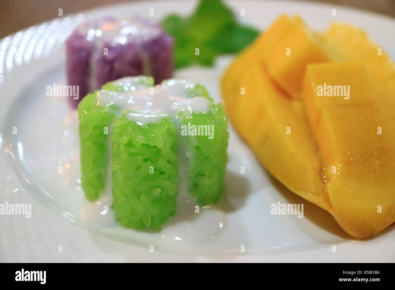 Purple sticky rice served hi-res stock photography and images - Alamy