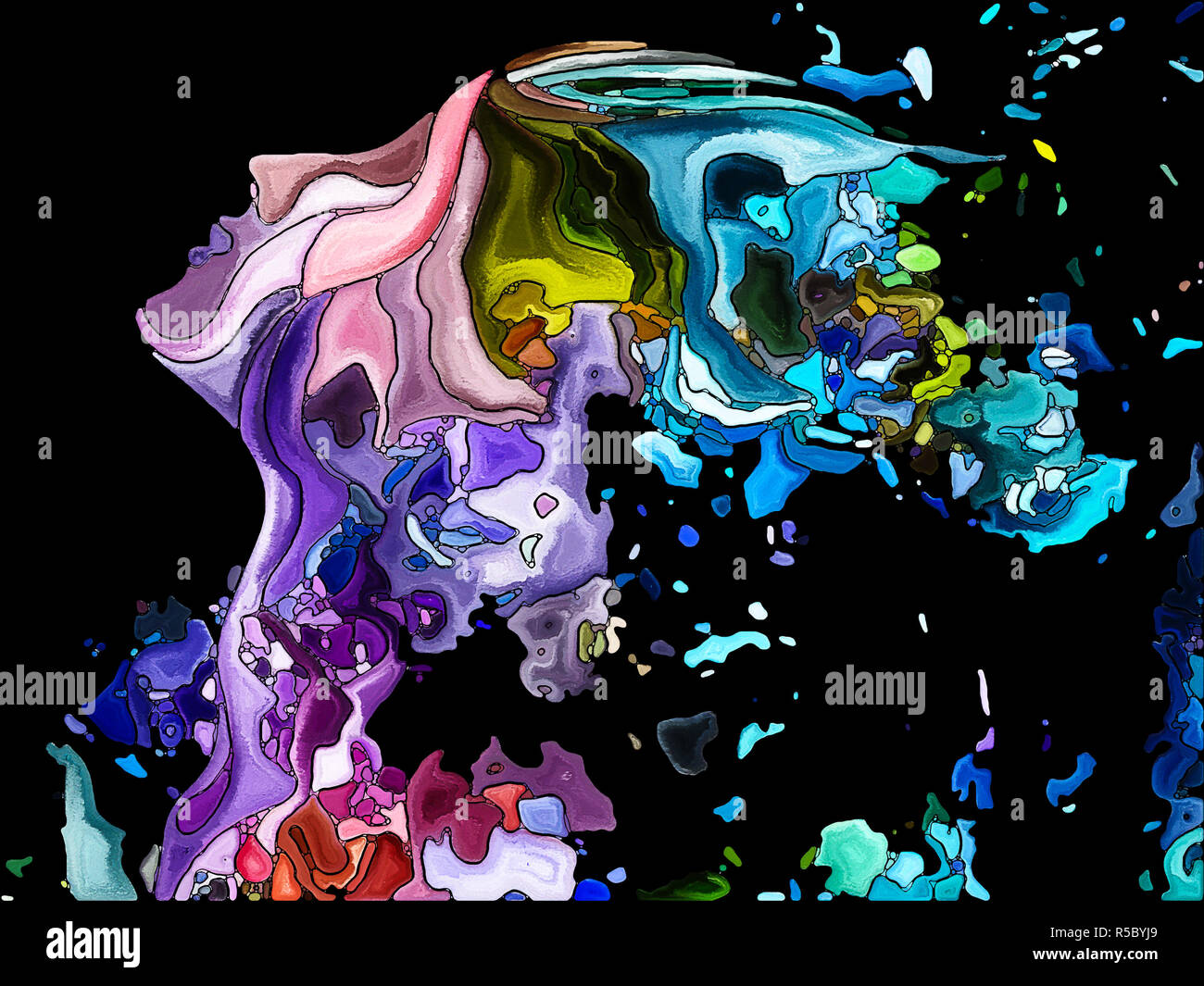 Fragmented face self hi-res stock photography and images - Alamy