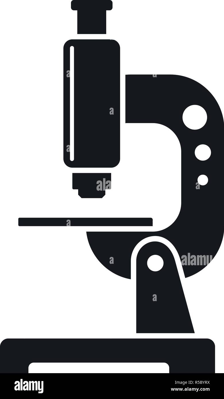 Modern microscope icon. Simple illustration of modern microscope vector ...