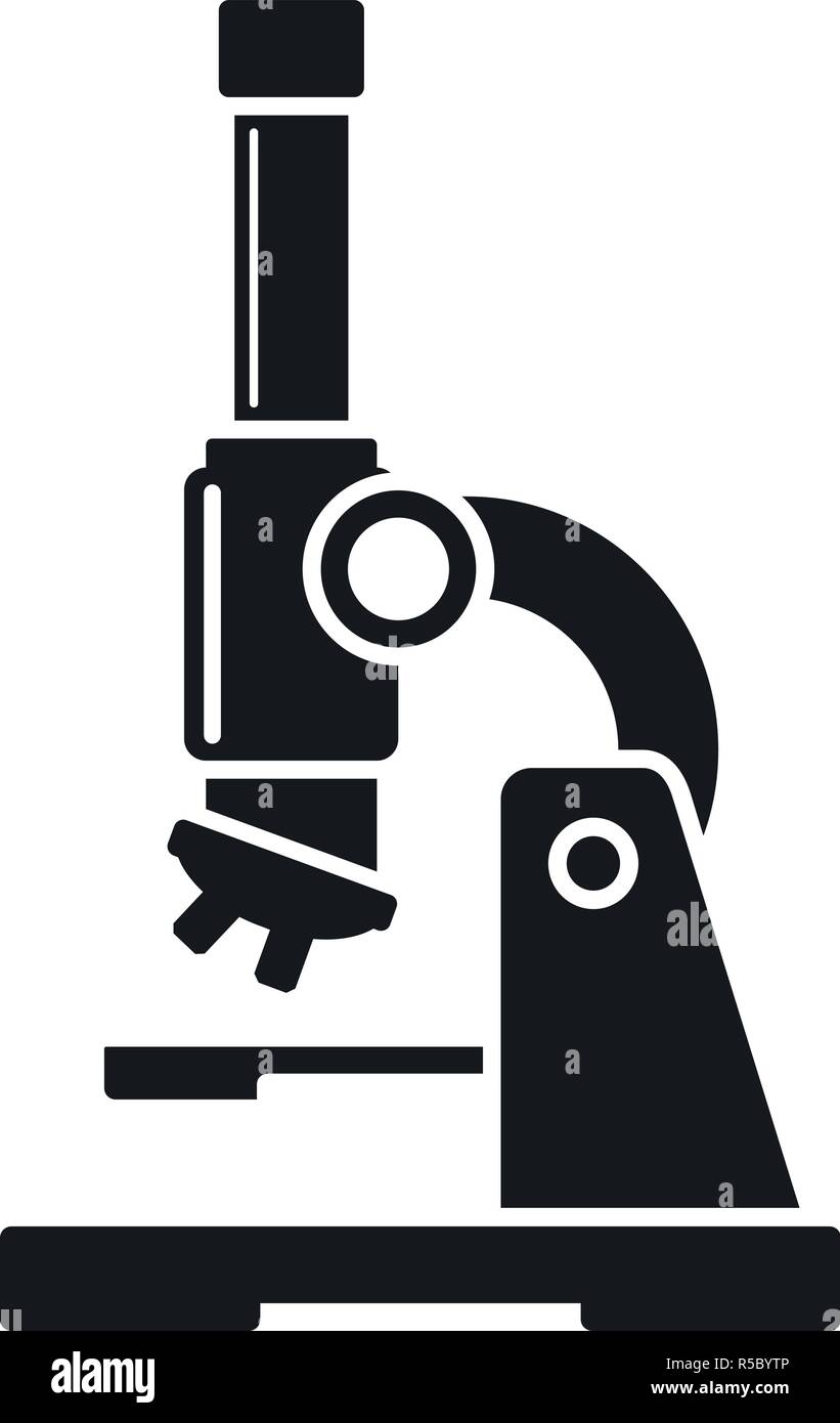 Science microscope icon. Simple illustration of science microscope ...