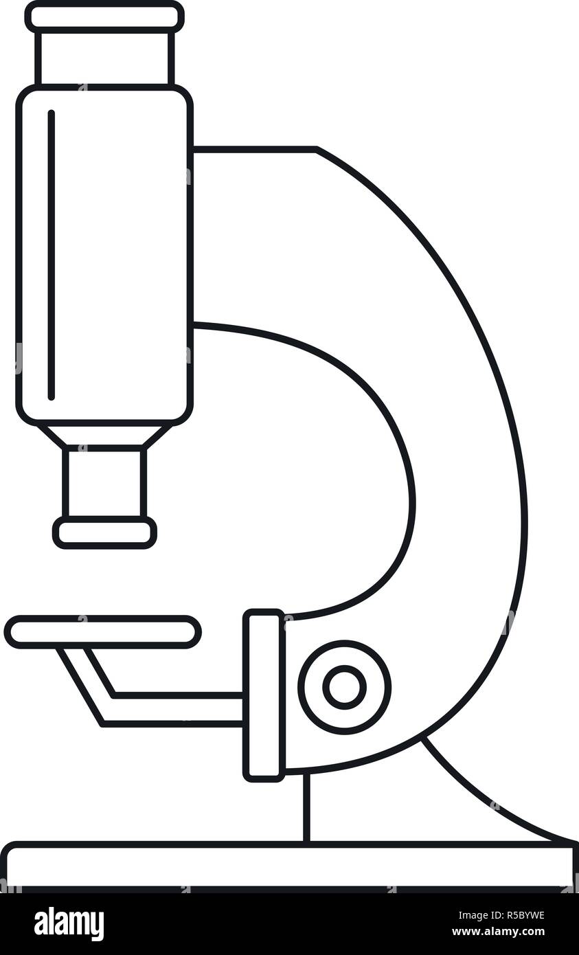 Lab microscope icon. Outline lab microscope vector icon for web design ...