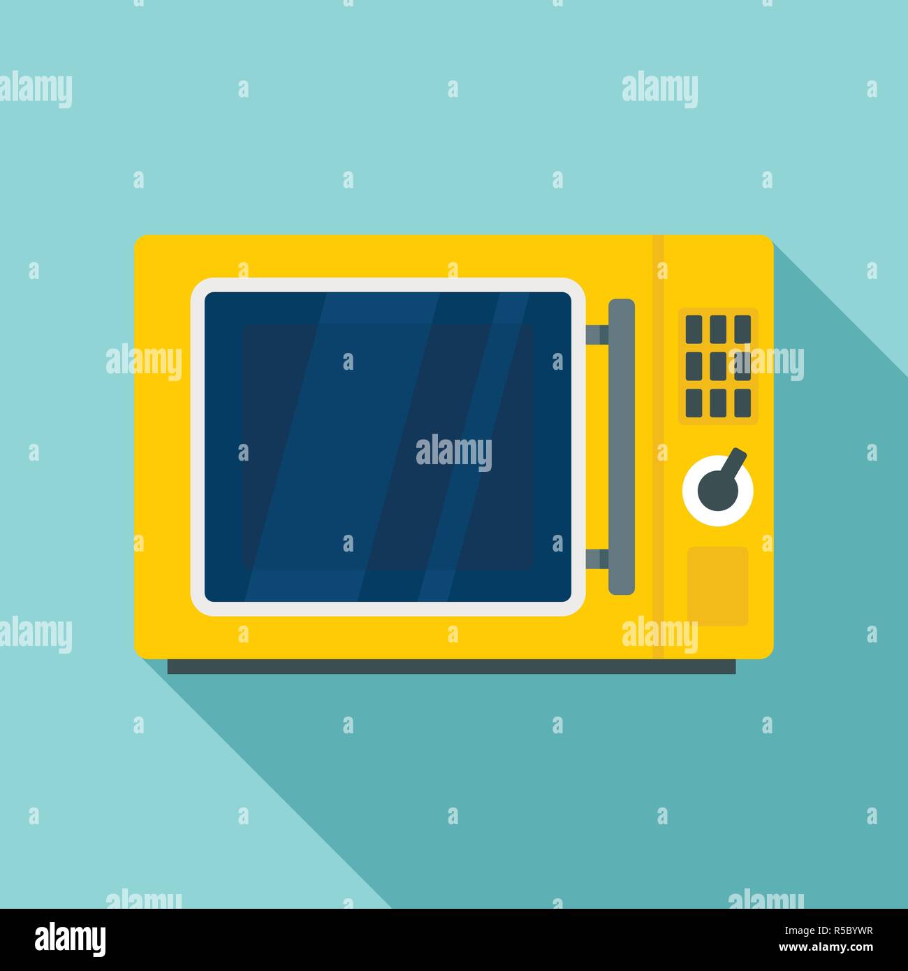 Keypad microwave icon. Flat illustration of keypad microwave vector ...