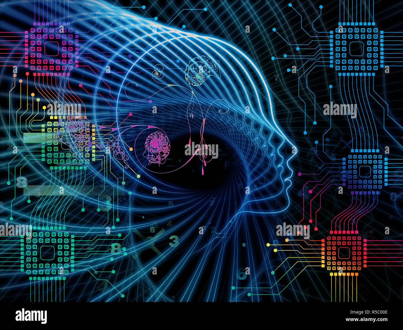 Machine Consciousness Visualization Stock Photo - Alamy