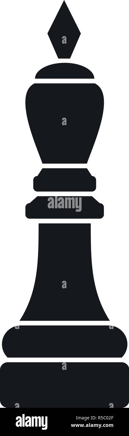 Chess bishop icon. Simple illustration of chess bishop vector icon for ...