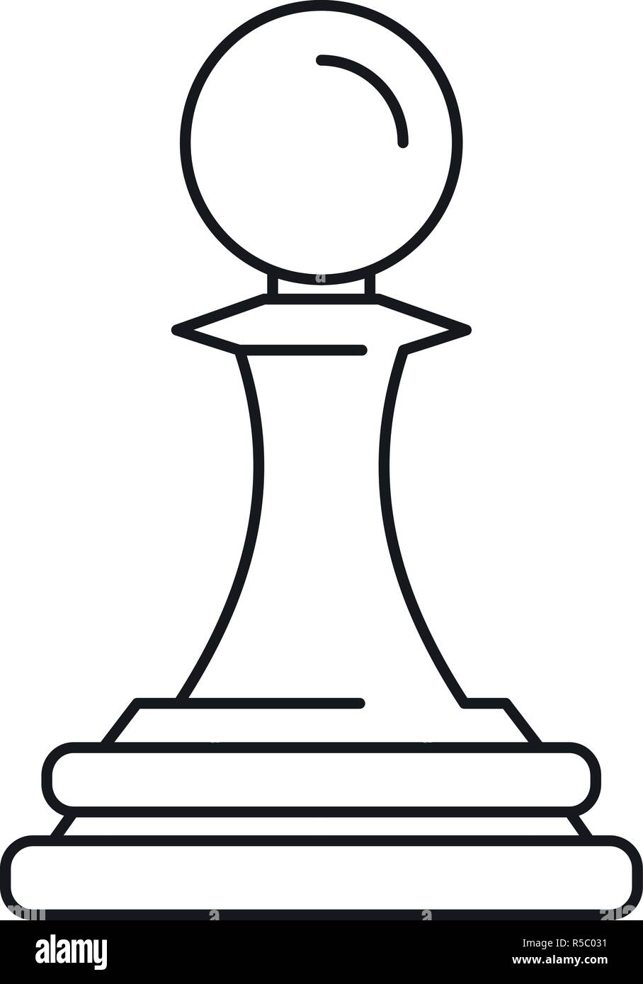 White pawn piece icon. Outline white pawn piece vector icon for web ... White pawn piece icon. Outline white pawn piece vector icon for web ...