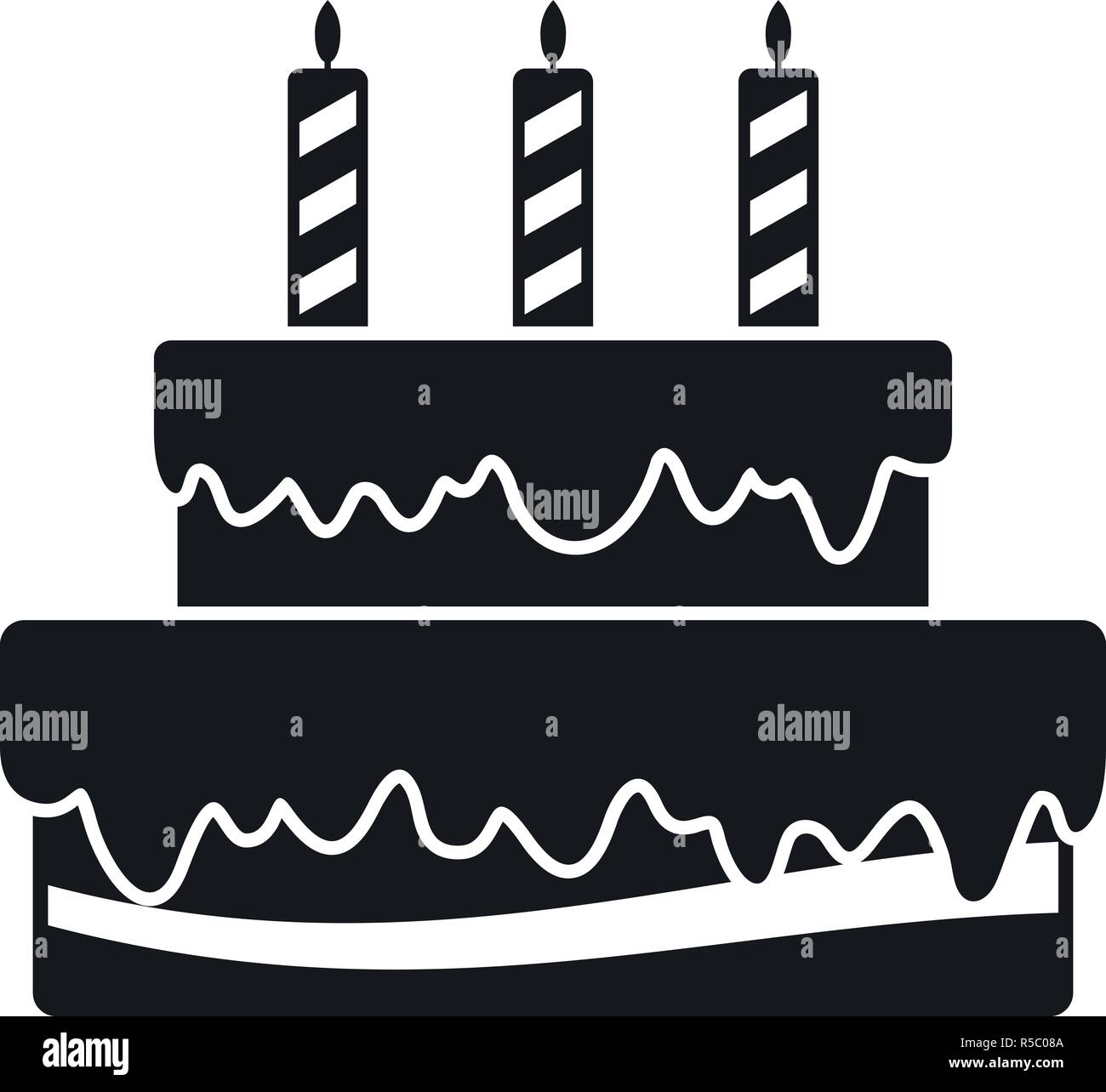 Vanilla cake icon. Simple illustration of vanilla cake vector icon for ...