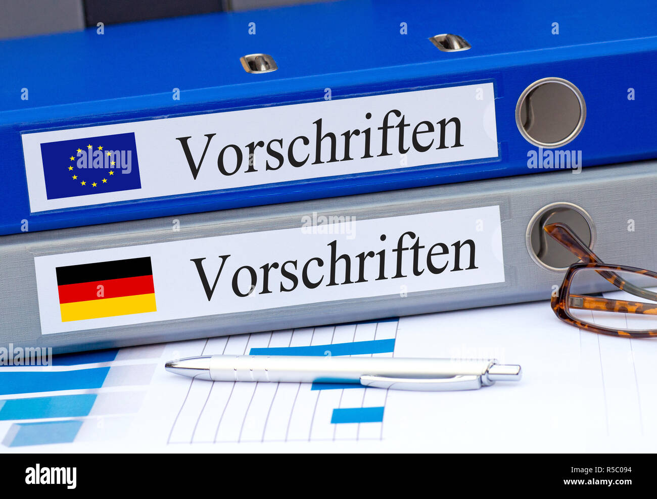 eu and germany regulations folder Stock Photo - Alamy