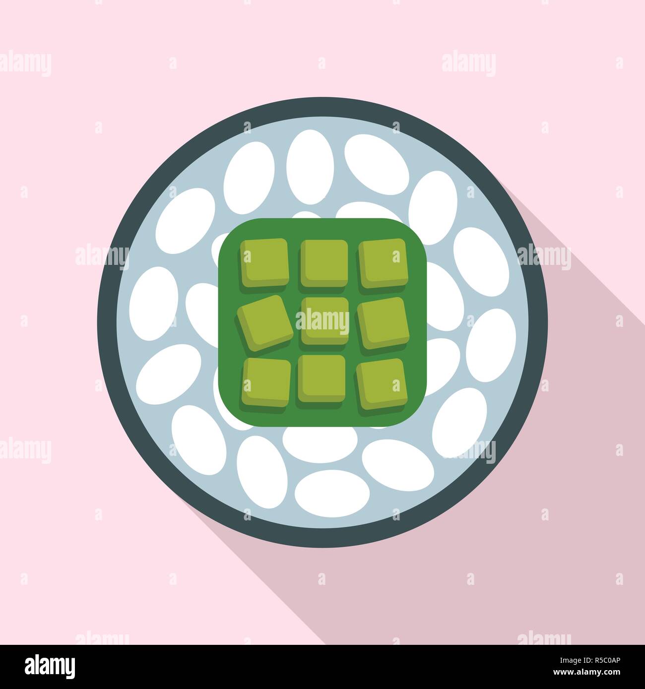 Rice sushi icon. Flat illustration of rice sushi vector icon for web ...