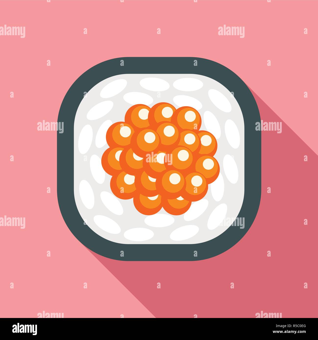 California sushi roll icon. Flat illustration of california sushi roll ...