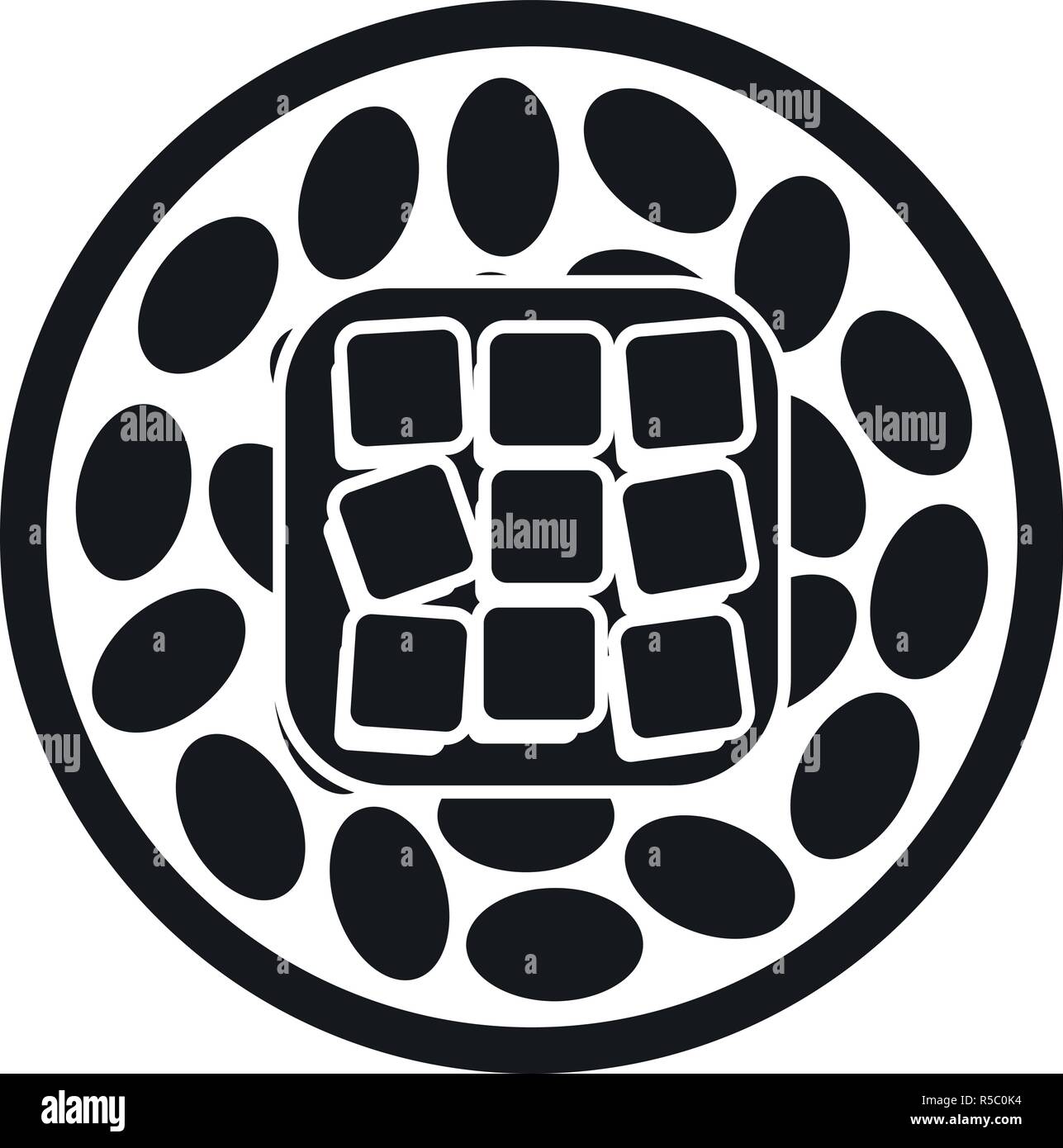 Rice sushi icon. Simple illustration of rice sushi vector icon for web ...