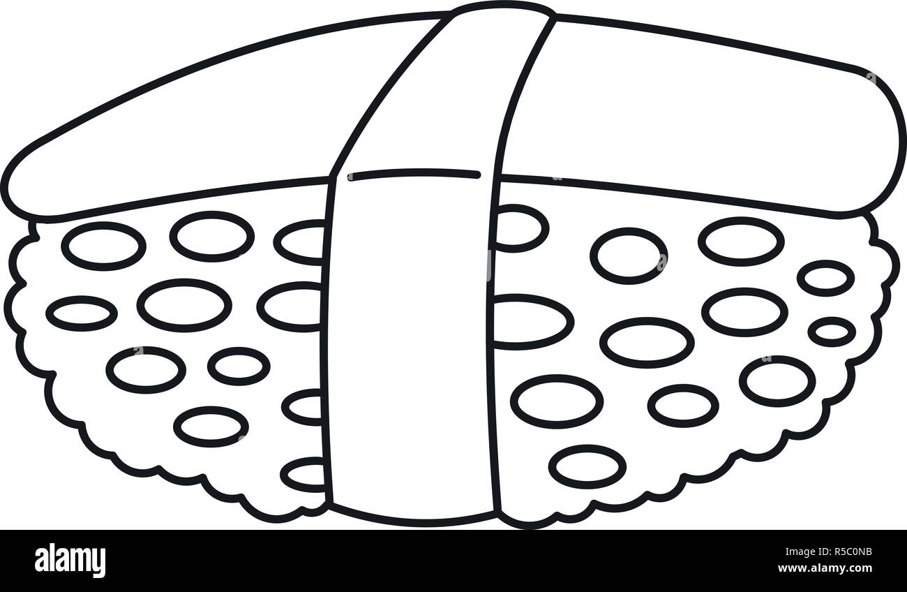 Unagi sushi icon. Outline unagi sushi vector icon for web design ...