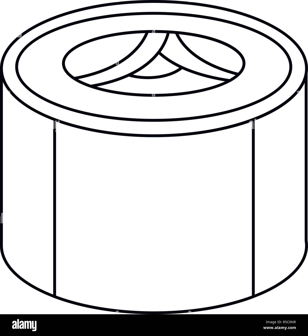 Vegan sushi roll icon. Outline vegan sushi roll vector icon for web ...