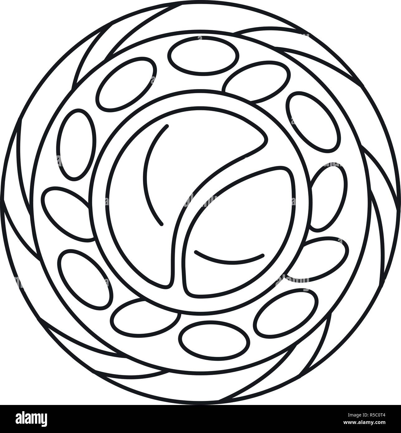 Top view sushi icon. Outline top view sushi vector icon for web design ...