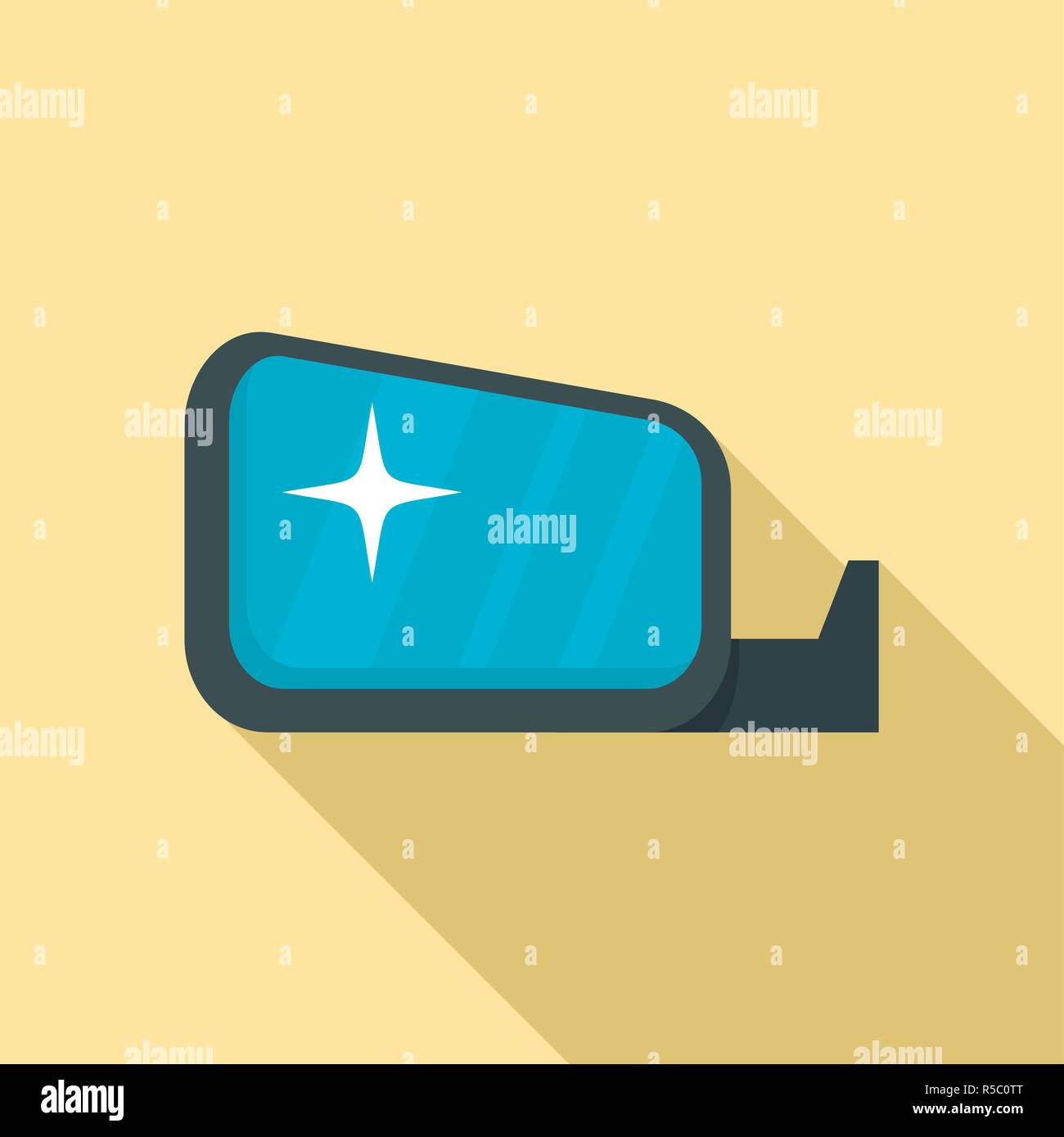 Clean car mirror icon. Flat illustration of clean car mirror vector ...