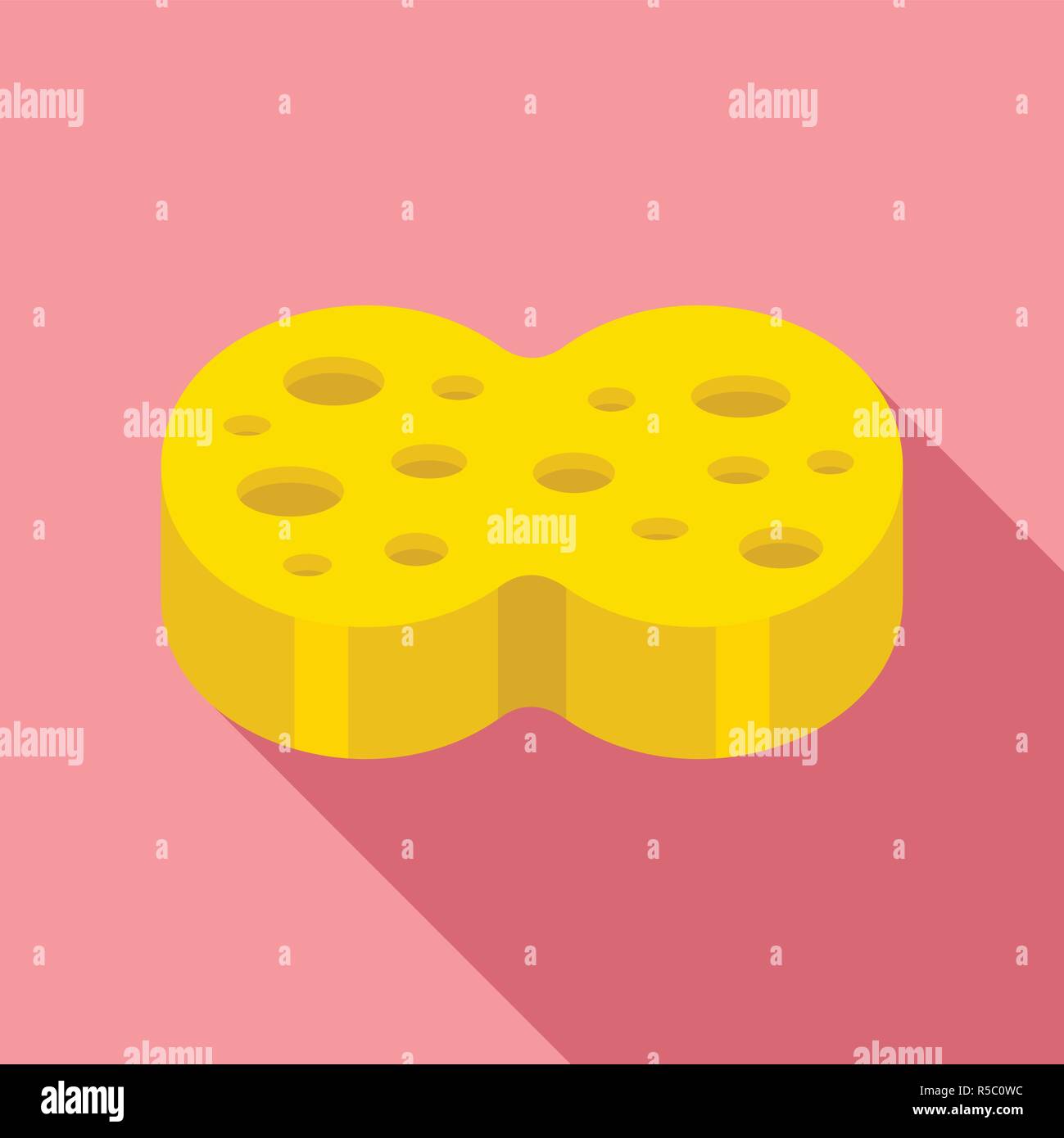 Sponge wash icon. Flat illustration of sponge wash vector icon for web ...