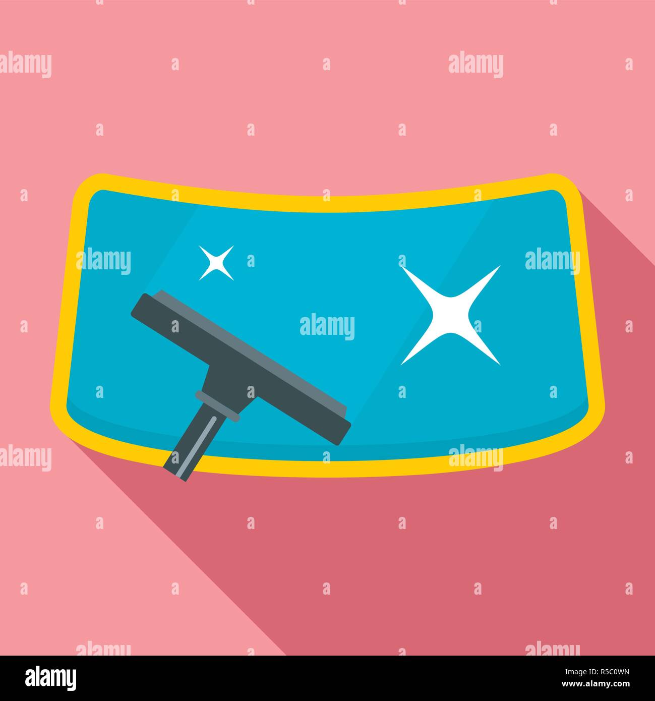 Clean car windscreen icon. Flat illustration of clean car windscreen ...