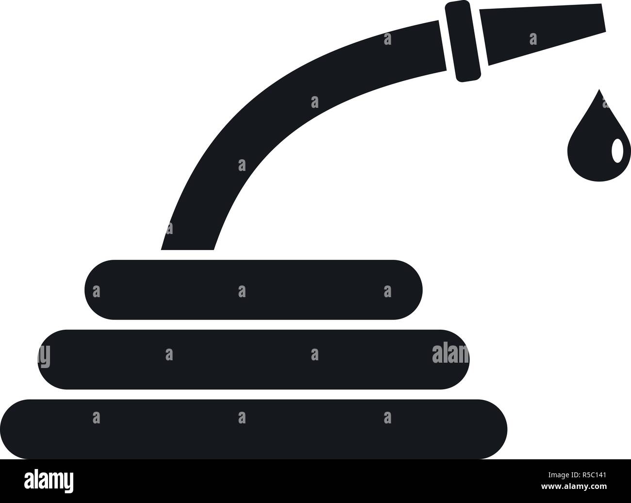 Water hose icon. Simple illustration of water hose vector icon for web ...