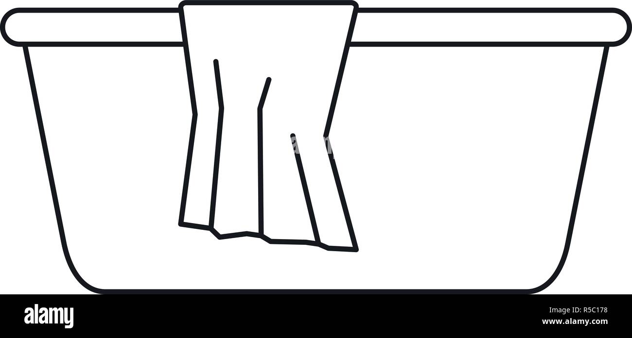 Wash basin icon. Outline wash basin vector icon for web design isolated ...