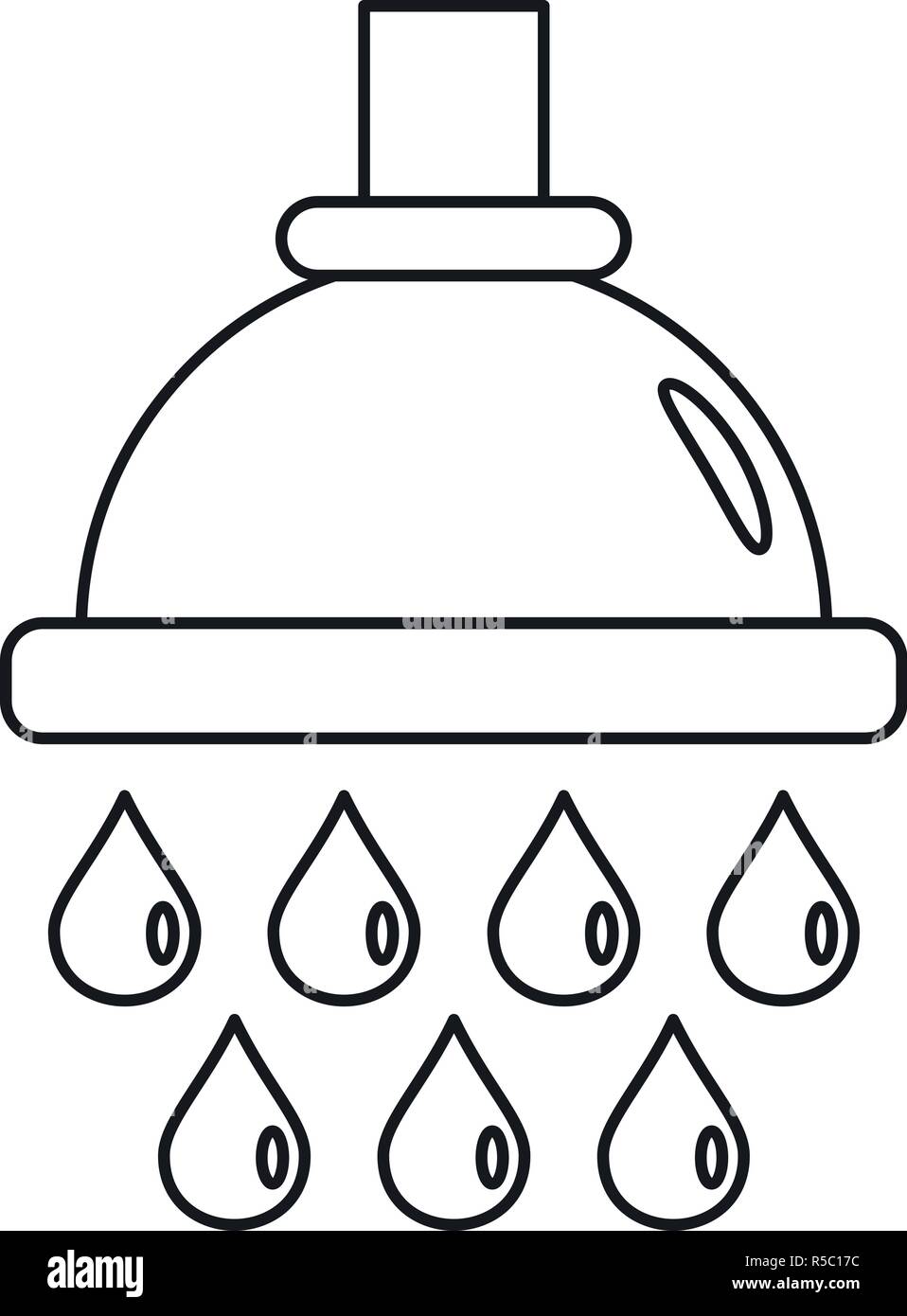Water drop wash icon. Outline water drop wash vector icon for web ...