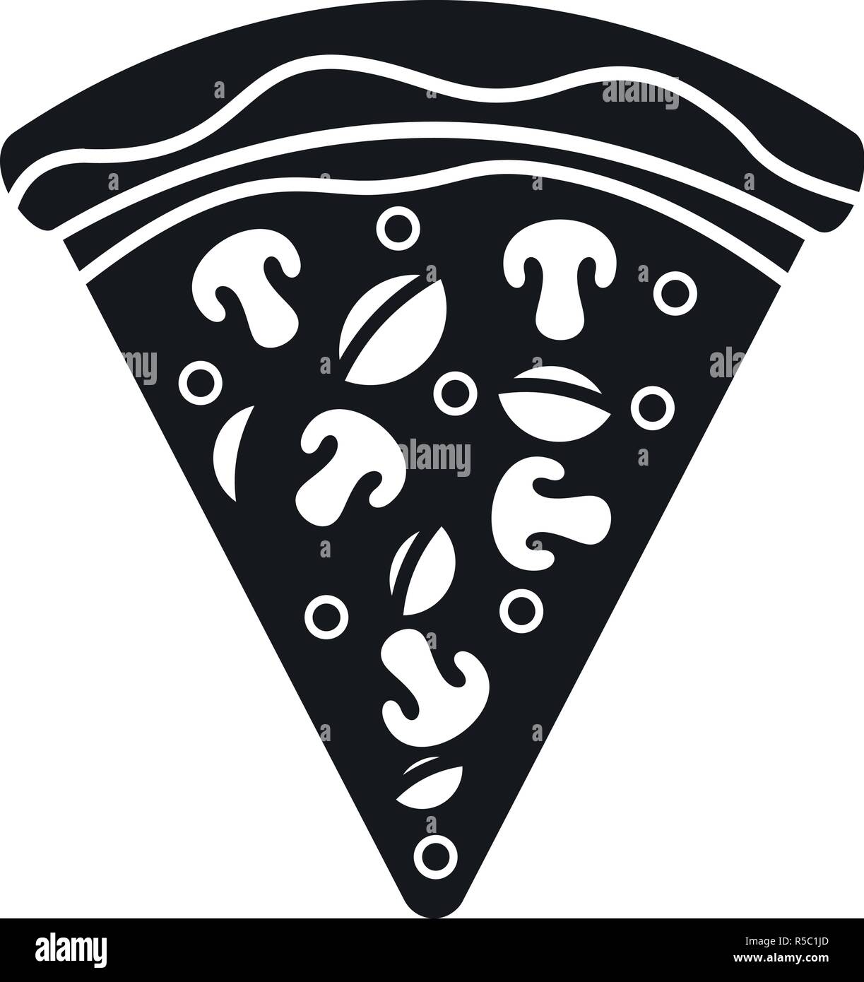 Vegan pizza slice icon. Simple illustration of vegan pizza slice vector ...