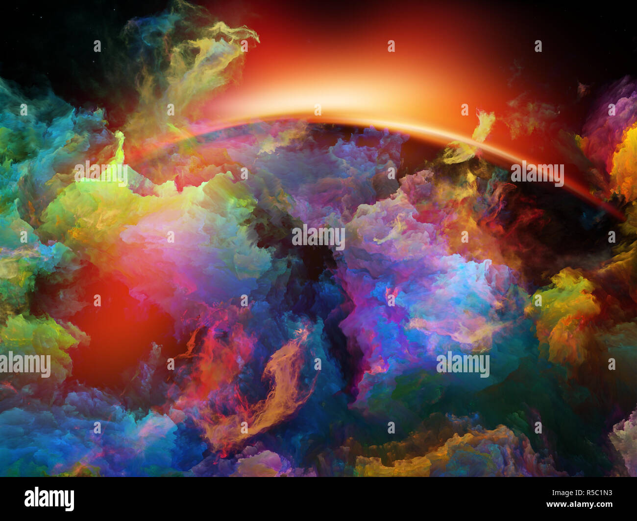 Magnificent Space Nebula Stock Photo - Alamy