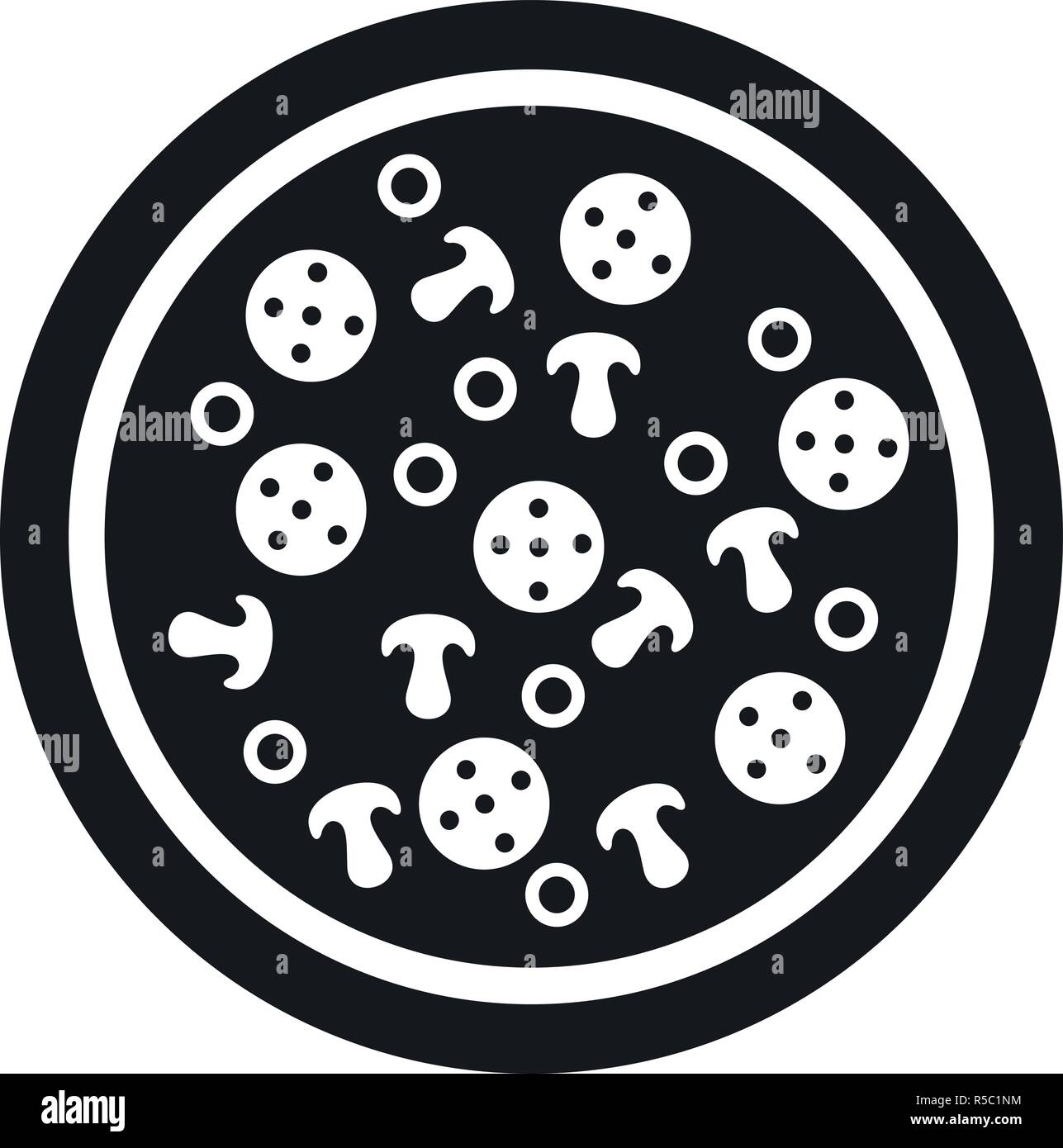 Pizza pepperoni icon. Simple illustration of pizza pepperoni vector ...