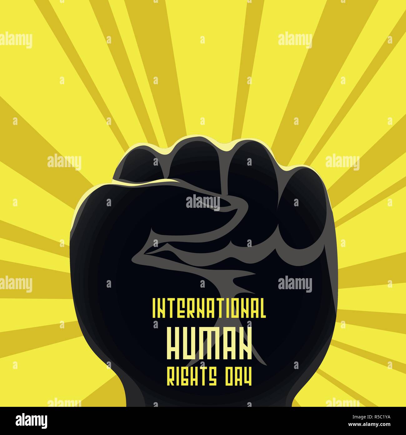International human rights day concept background. Cartoon illustration ...