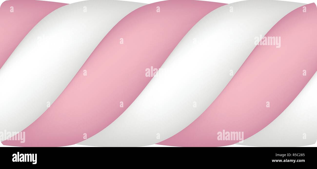 Striped marshmallow icon. Realistic illustration of striped marshmallow ...