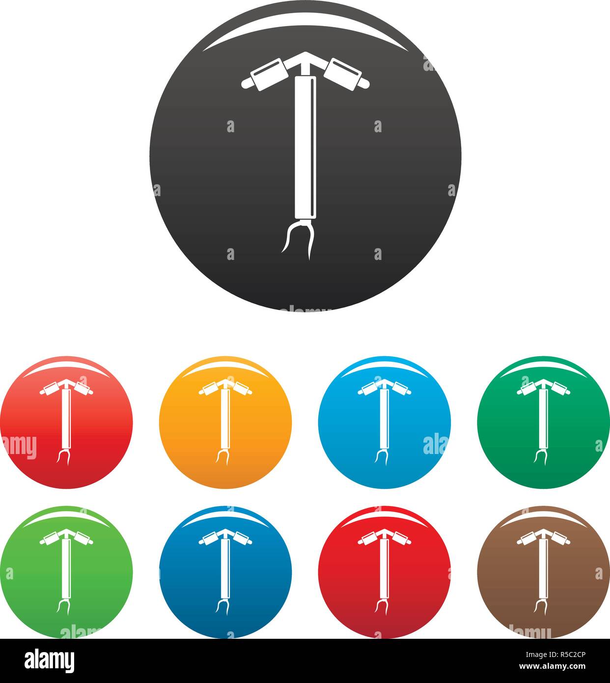 Contraception hand tool icons set 9 color vector isolated on white for ...