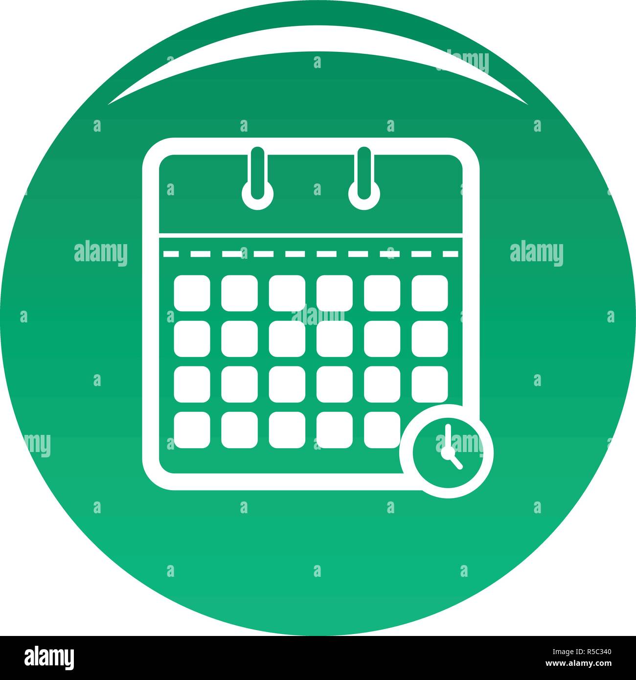 Calendar time icon. Simple illustration of calendar time vector icon ...