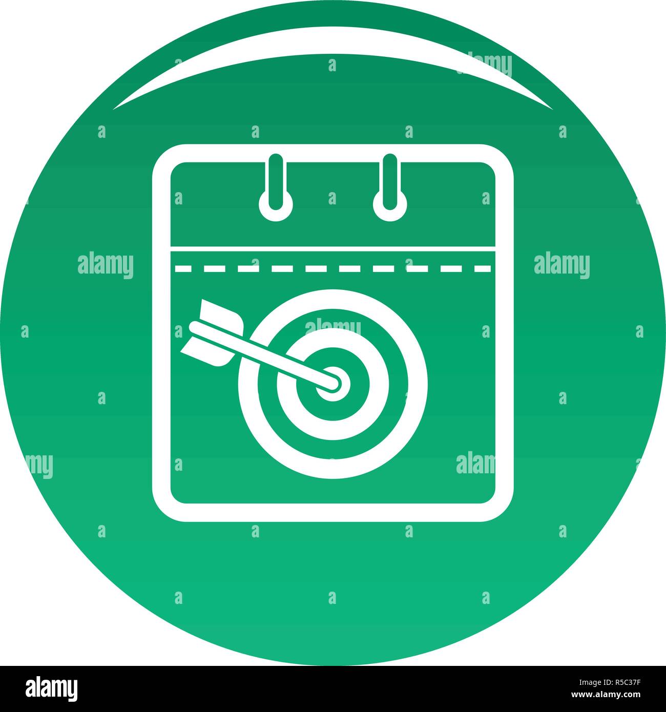 Calendar target icon. Simple illustration of calendar target vector ...