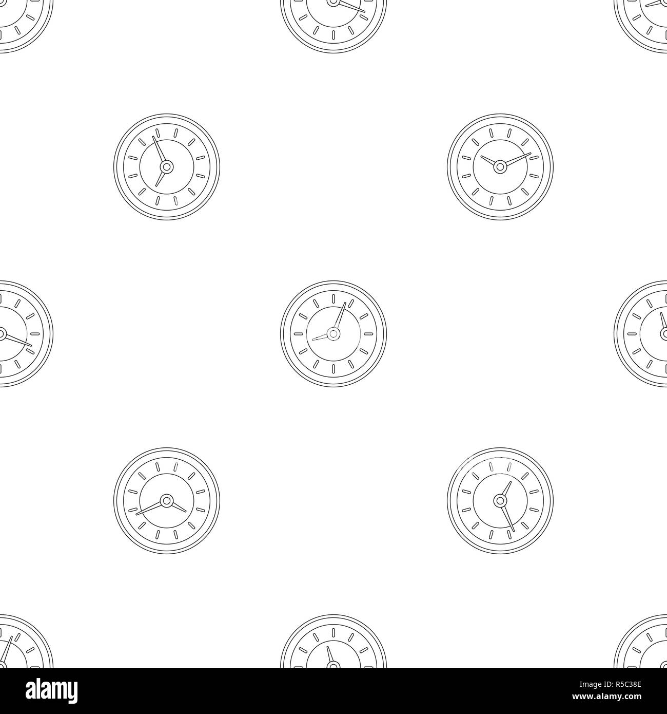 Clock pattern seamless vector repeat geometric for any web design Stock ...