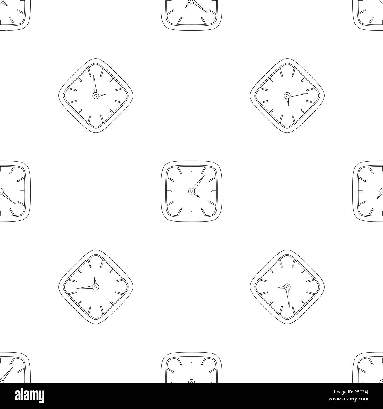 Square clock pattern seamless vector repeat geometric for any web ...