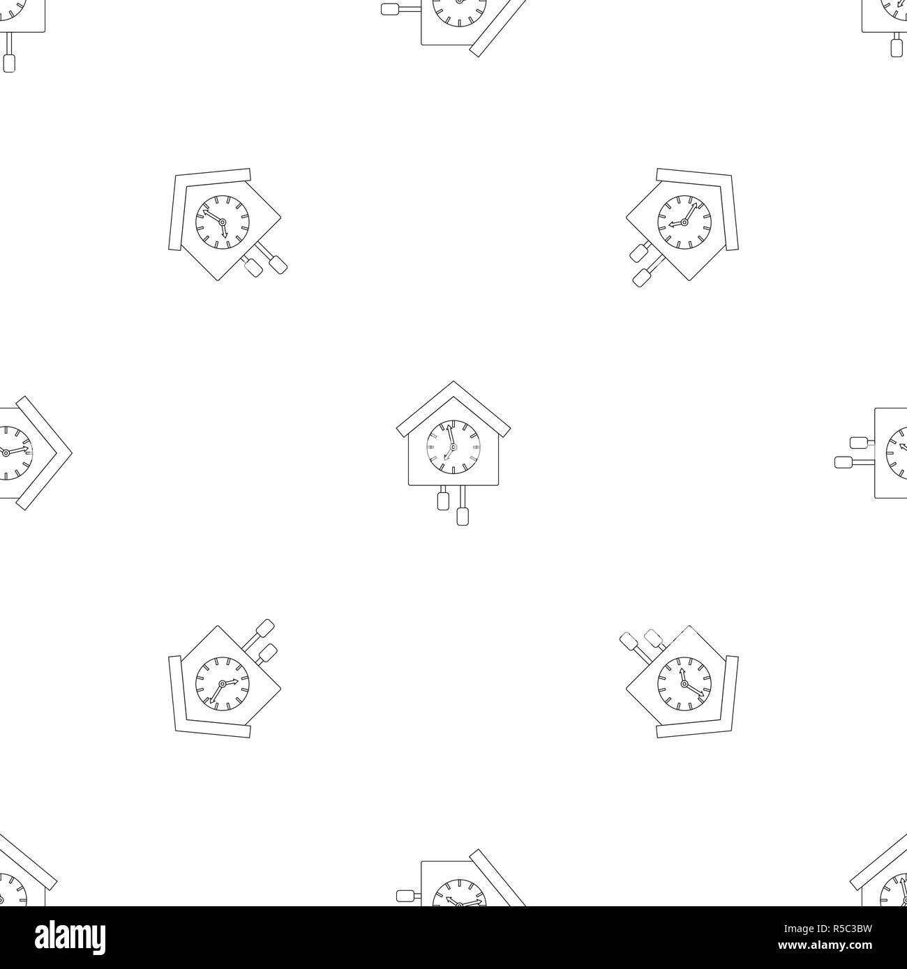 Cuckoo clock pattern seamless vector repeat geometric for any web design Stock Vector Image ...