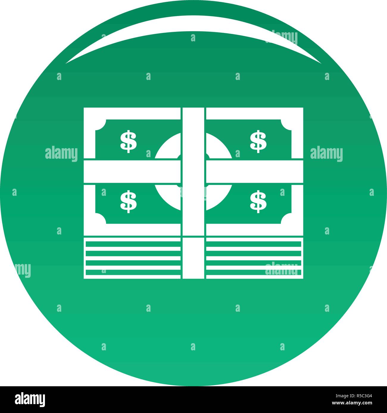 Bundle banknote icon. Simple illustration of bundle banknote vector ...