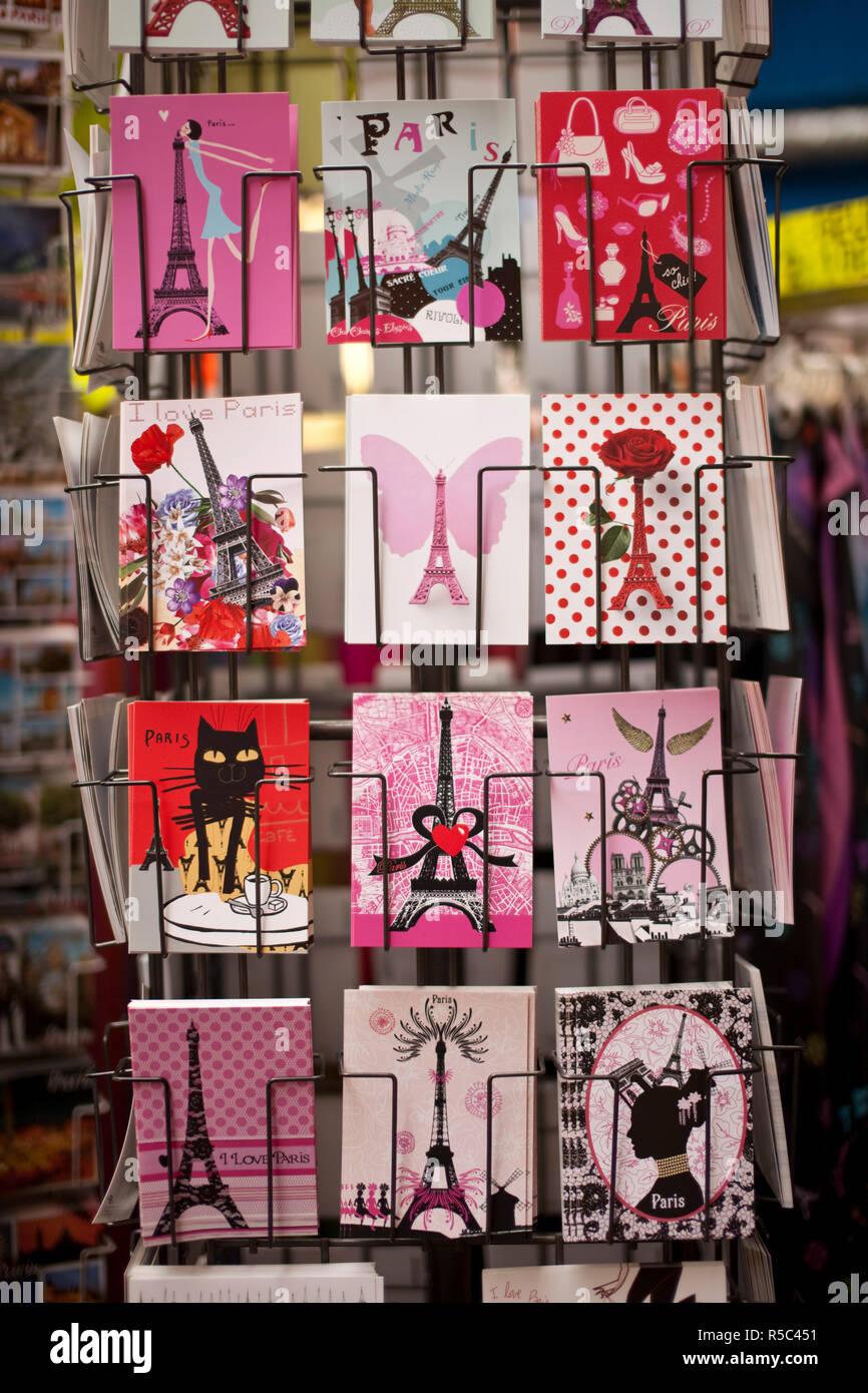 Post cards, Paris, France Stock Photo - Alamy