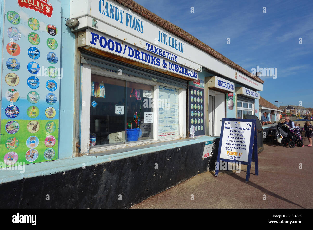 Traditional English cafe, Clacton-on-Sea, Essex, England, UK Stock ...