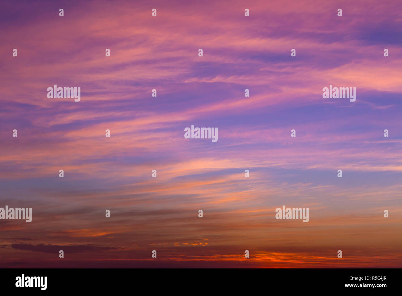 Orange cyan sunset hi-res stock photography and images - Alamy