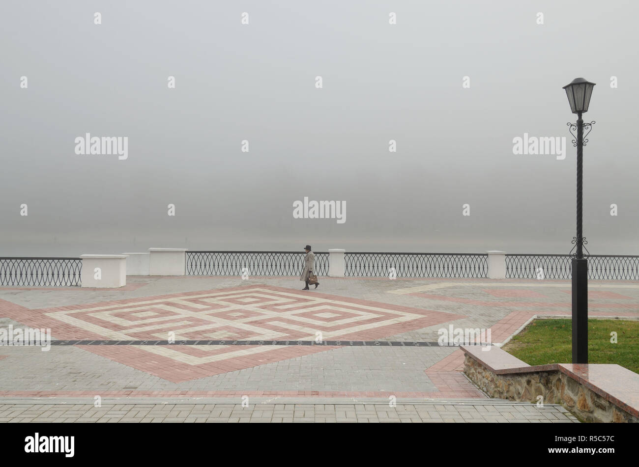 The river embankment is paved with tiles.A good place to relax in your ...