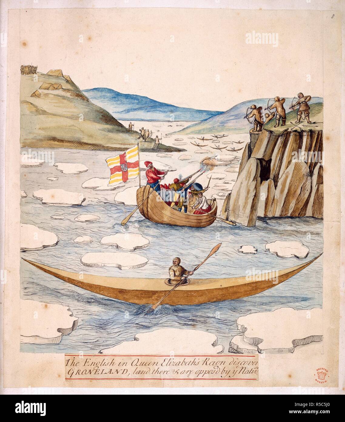 The English arrive in Greenland. Collections of Costumes of Various ...