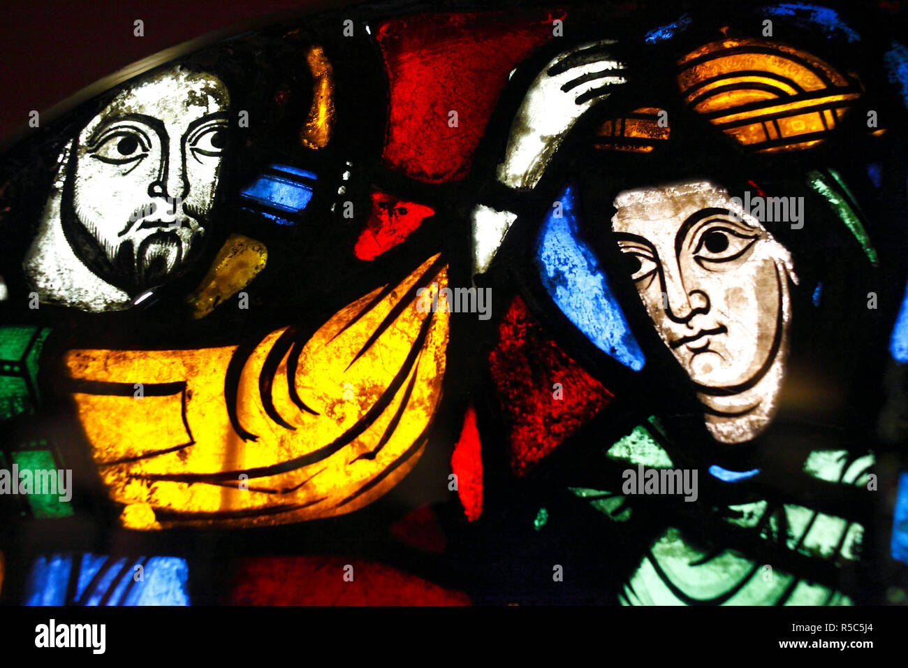 Stained glass window, Museum of Strasbourg Cathedral, Strasbourg ...